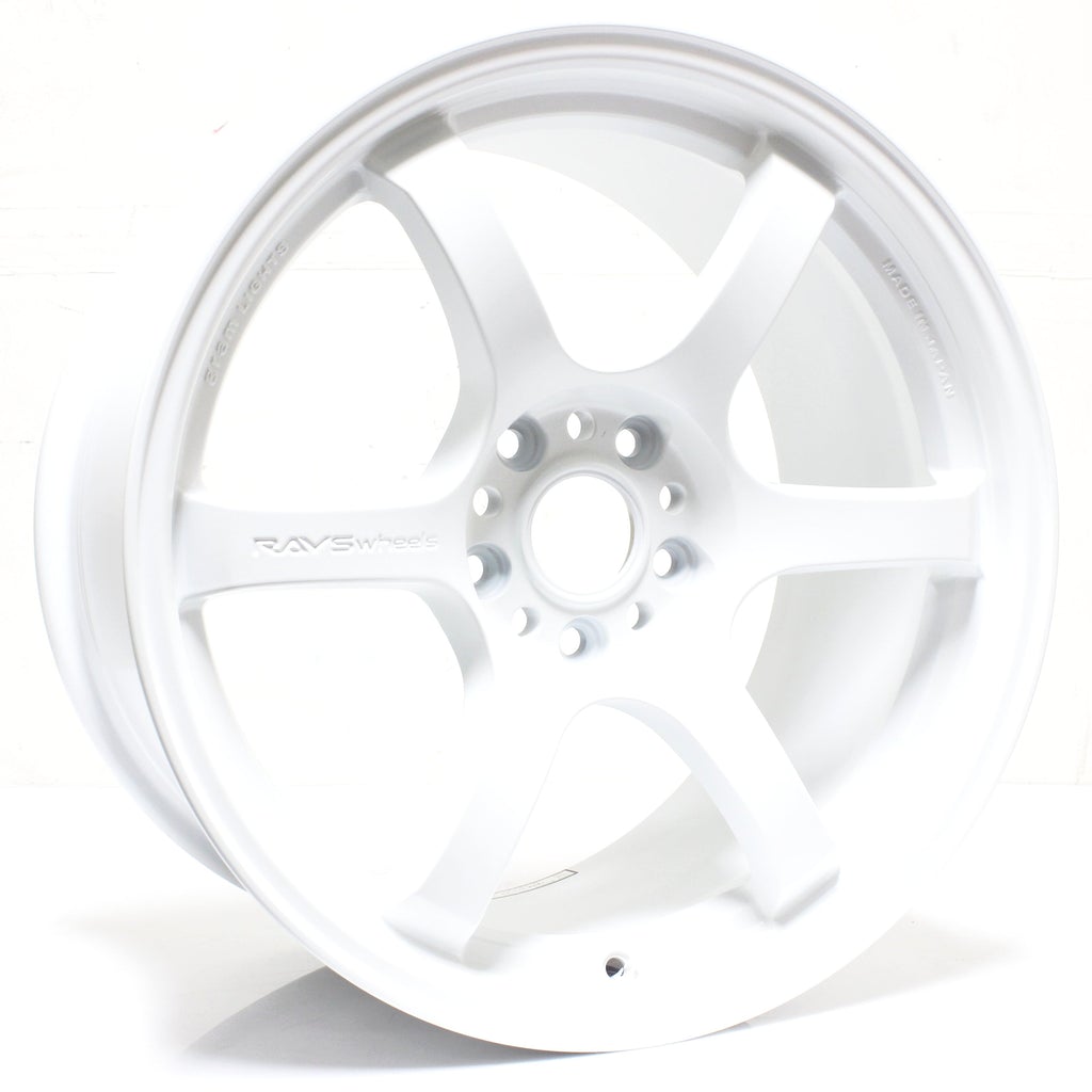 Gram Lights 57DR 18x9.5 +38 5x114.3 - Ceramic Pearl White – Jspec Wheels