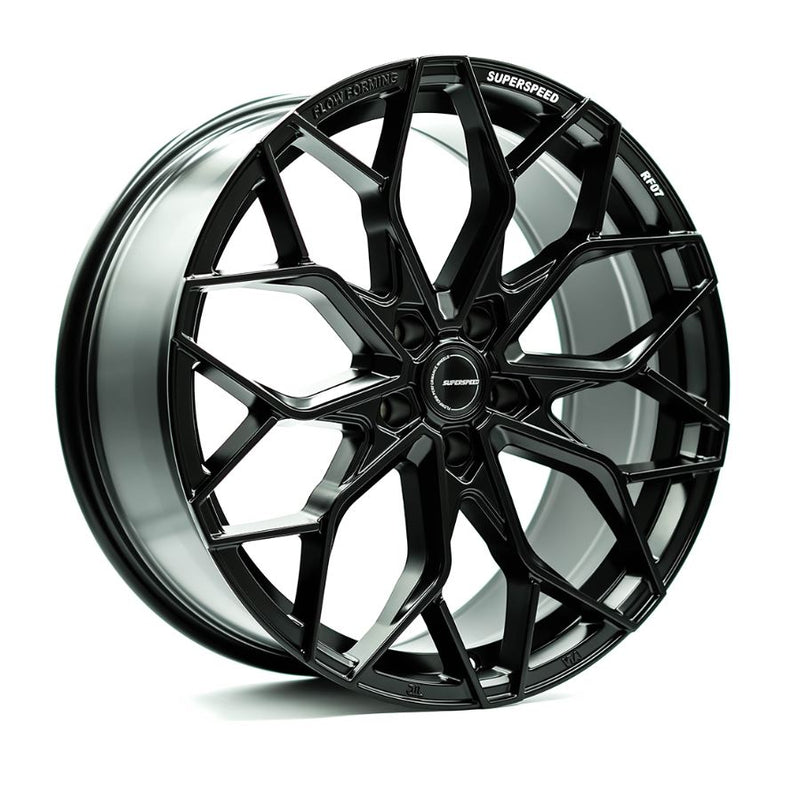 Superspeed RF07 20x9 +30 5x120 74.1CB Face 1 - Matte Black – Jspec Wheels